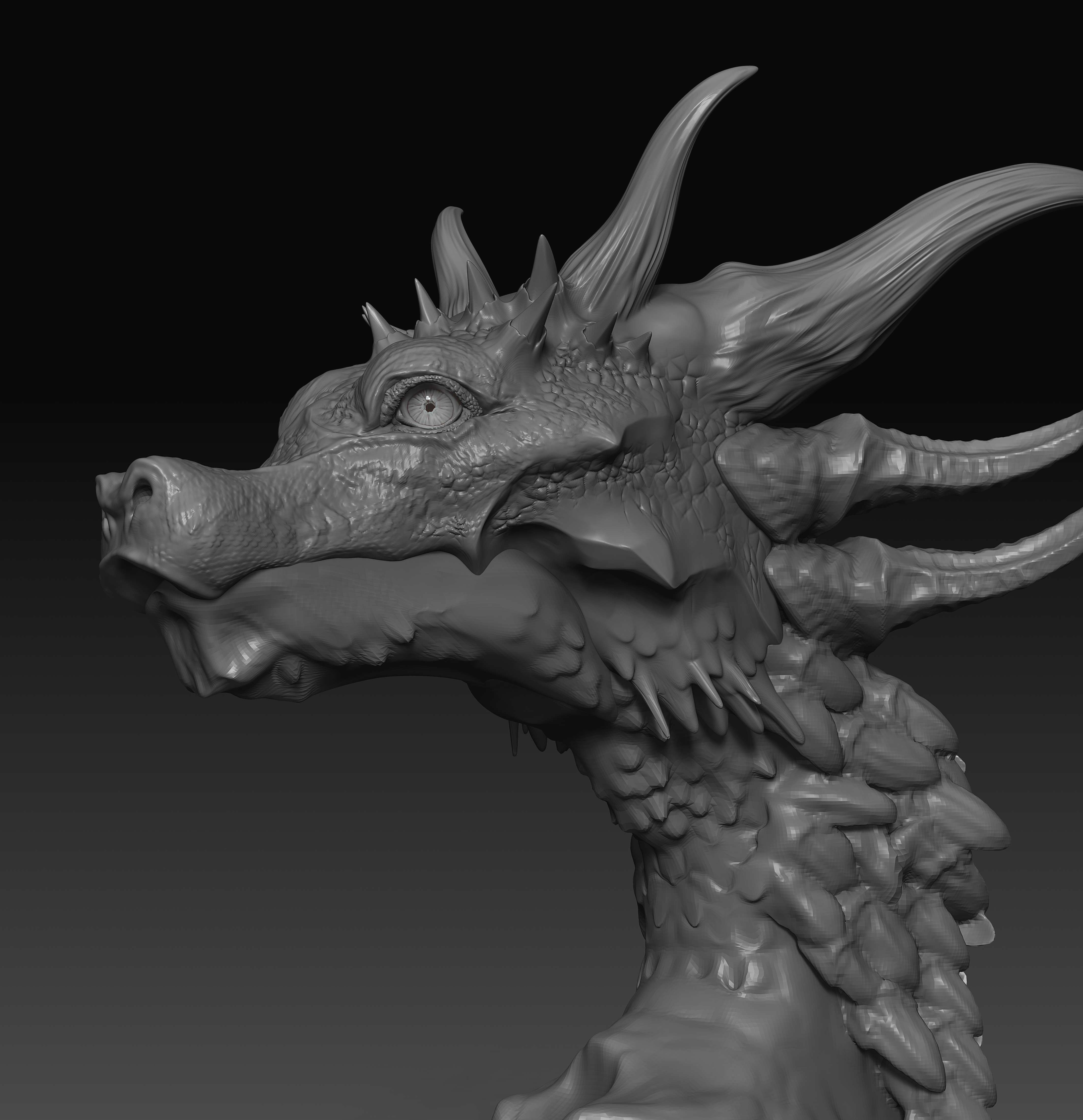 Zbrush ドラゴンの胸像 30分｜Yogdyr｜coconalaブログ